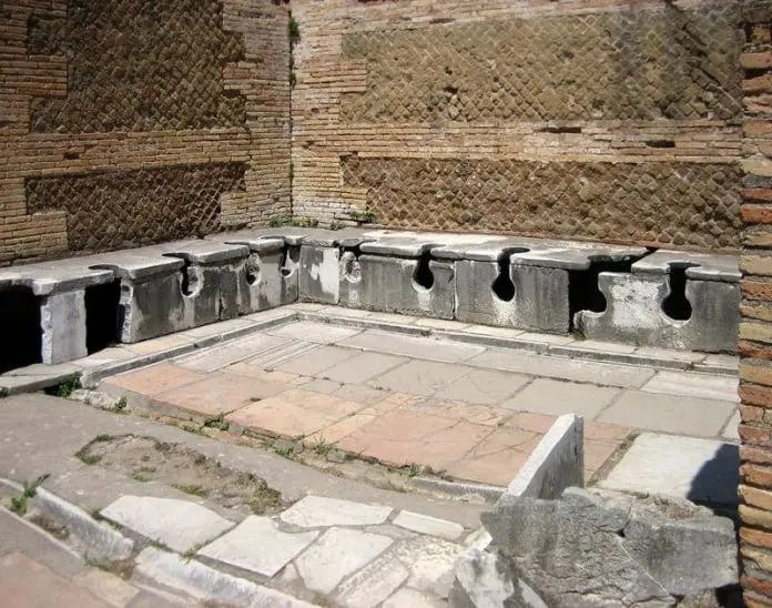 The Ancient Romans and Public Toilet - Italy Rome Tour
